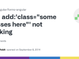 Add Class Some Classes Here Not Working Issue 48 Forms Angular