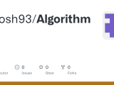 Github Chosh93 Algorithm