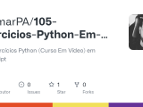 Github Celmarpa 105 Exercicios Python Em Javascript 105 Exercícios