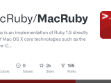 Github Macruby Macruby Macruby Is An Implementation Of Ruby 1 9