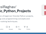 Github Mansiraghav Basic Python Projects Collection Of Beginner