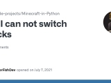 I Can Not Switch Blocks Issue 11 Clear Code Projects Minecraft In