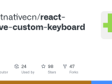 Github Reactnativecn React Native Custom Keyboard