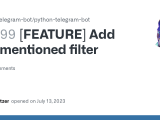 Feature Add Bot Mentioned Filter Issue 3799 Python Telegram Bot