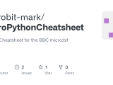 Github Microbit Mark Micropythoncheatsheet Python Cheatsheet For The
