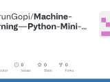 Github Tharungopi Machine Learning Python Mini Projects