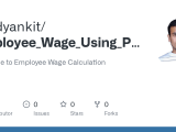 Github Studyankit Employee Wage Using Python Welcome To Employee