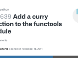 Add A Curry Function To The Functools Module Issue 57639 Python