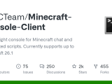 Github Mccteam Minecraft Console Client Lightweight Console For