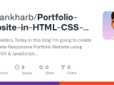 Github Kishankharb Portfolio Website In Html Css Javascript Free