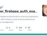 Github Delay Flutter Firebase Auth Example Flutter Firebase