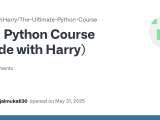 Python Course Code With Harry Issue 20 Codewithharry The