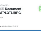 Document Matplotlibrc Issue 5265 Matplotlib Matplotlib Github