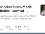 Github Aleksandarhaber Model Predictive Control Implementation In