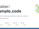Github Sblaber Example Code Repository For Example Python Code For