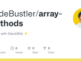 Github Codebustler Array Methods Created With Stackblitz вљўпёџ