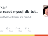 Github Codrkai Node React Mysql Db Tutorial How To Use Mysql With
