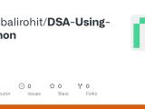 Github Gembalirohit Dsa Using Python