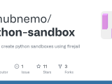 Github Githubnemo Python Sandbox A Tool To Create Python Sandboxes