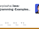 Github Iamarpisaha Java Programming Examples For Beginners