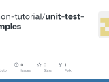 Github Python Tutorial Unit Test Examples