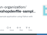 Github Its An Organization Workshopdevfile Sample Python Basic A
