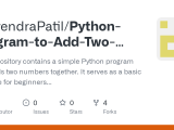 Python Program To Add Two Numbers Python Program To Add Two Numbers Pdf