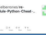 Github Danielberrones Re Module Python Cheat Sheet