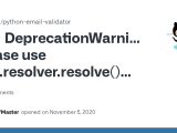 Deprecationwarning Please Use Dns Resolver Resolve Instead Issue