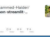 Github Muhammed Haider Python Streamlit Webapps