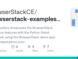Github Browserstackce Browserstack Examples Robot This Repository