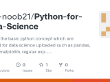 Github Iam Noob21 Python For Data Science Here All The Basic Python