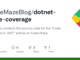 Github Codemazeblog Dotnet Code Coverage This Repo Contains The