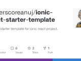 Github Underscoreanuj Ionic React Starter Template A Blank Starter