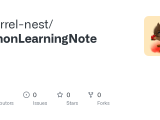 Github Squirrel Nest Pythonlearningnote