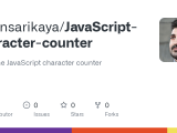 Github Sinansarikaya Javascript Character Counter Real Time