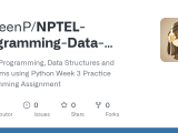 Github Cgreenp Nptel Programming Data Structures And Algorithms Using