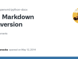Markdown Conversion Issue 49 Python Openxml Python Docx Github