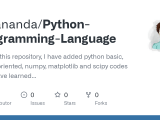 Github Mdananda Python Programming Language Here In This Repository