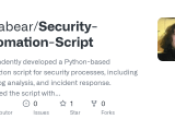 Github Pukabear Security Automation Script Independently Developed A