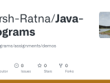 Github Harsh Ratna Java Programs Java Programs Assignments Demos