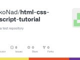 Github Markonad Html Css Javascript Tutorial Coursera Test Repository