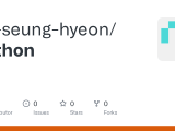 Github Yu Seung Hyeon Python