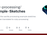Github Ruby Processing Example Sketches Many Of The Vanilla
