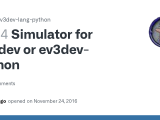 Simulator For Ev3dev Or Ev3dev Python Issue 264 Ev3dev Ev3dev Lang