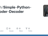 Github Mifth Simple Python Encoder Decoder