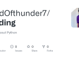 Github Godofthunder7 Coding Learn About Python