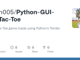 Github Bitan005 Python Gui Tic Tac Toe A Tic Tac Toe Game Made Using