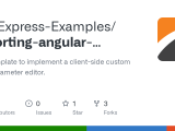 Reporting Angular Custom Parameter Editor