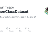 Github Shawnmiao Pythonclassdataset Only For Final Test Of Algorithm
